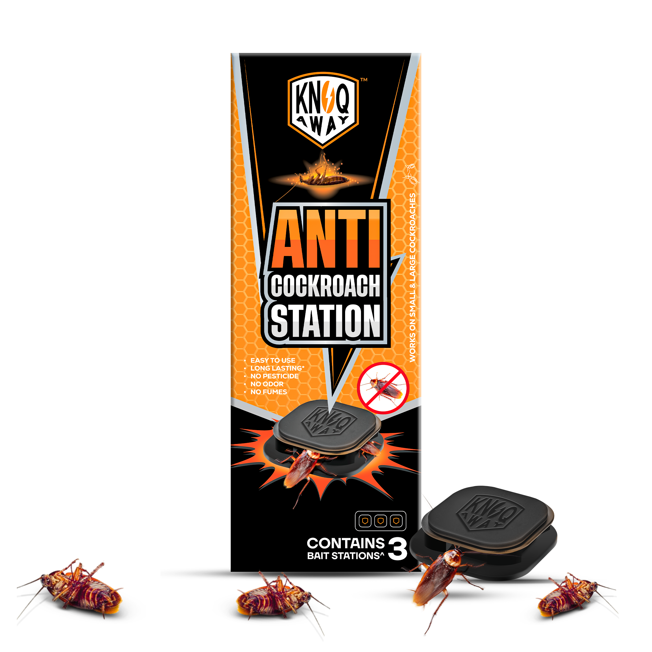 KNOQ AWAY Anti Cockroach Bait Station (Pack of 3 Baits) – Knoq Away